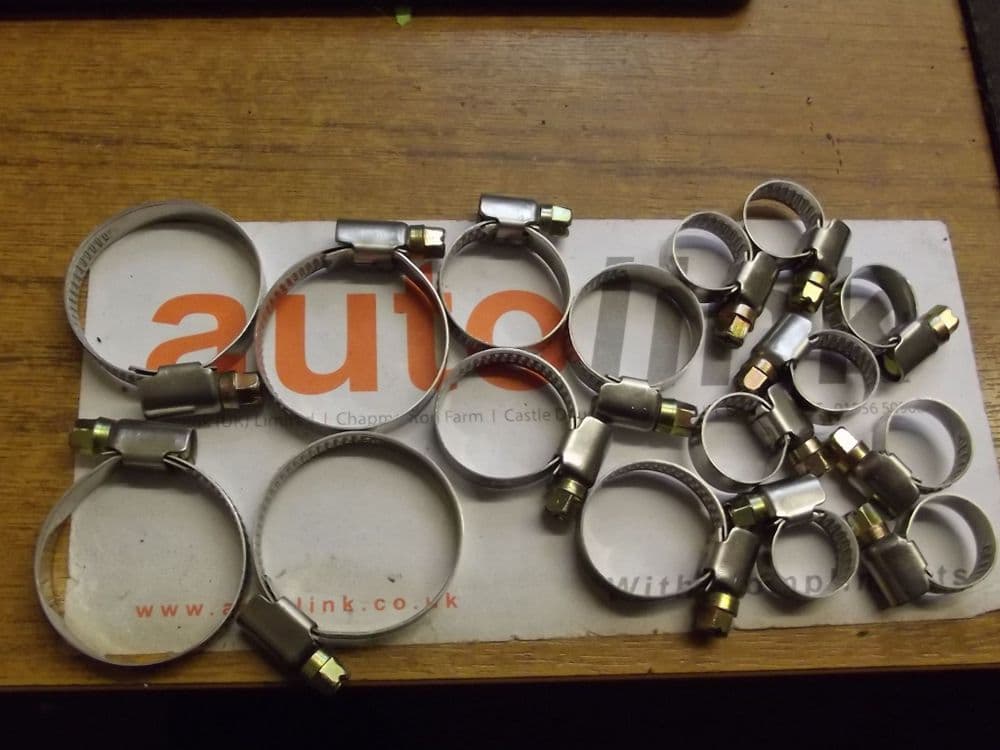 Hose clip set kit for all cooling hoses Mazda MX-5 mk2 16 hose clips s/s