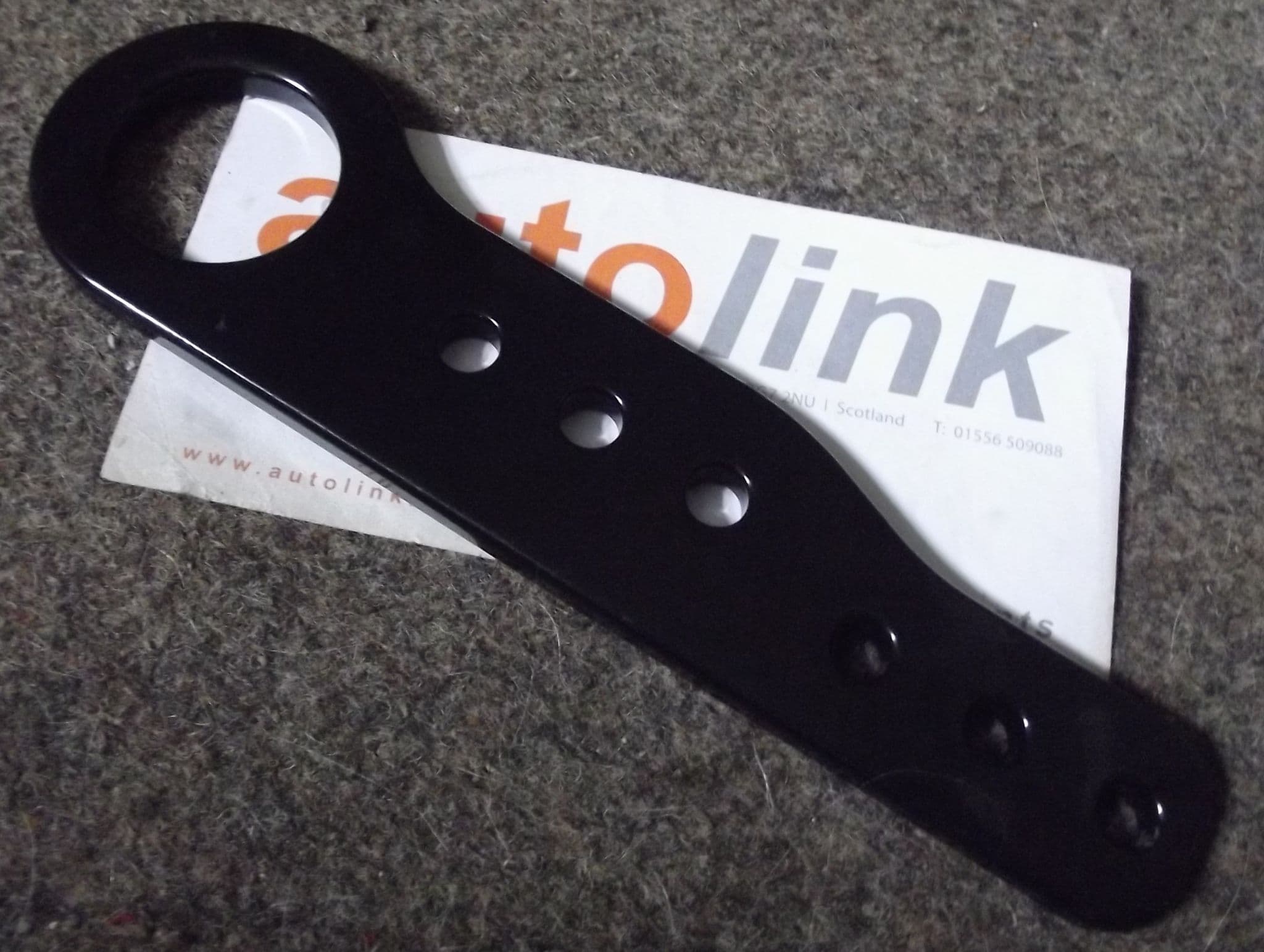 Tow hook rear powdercoated black aluminium MX-5 mk1 JASS Performance