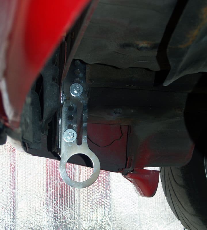 Tow hook rear red Mazda MX-5 mk1 JASS Performance