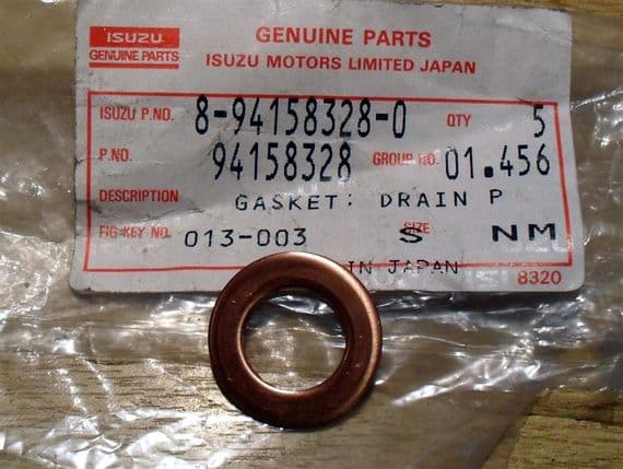 Washer sump plug Isuzu 8-94158328-0