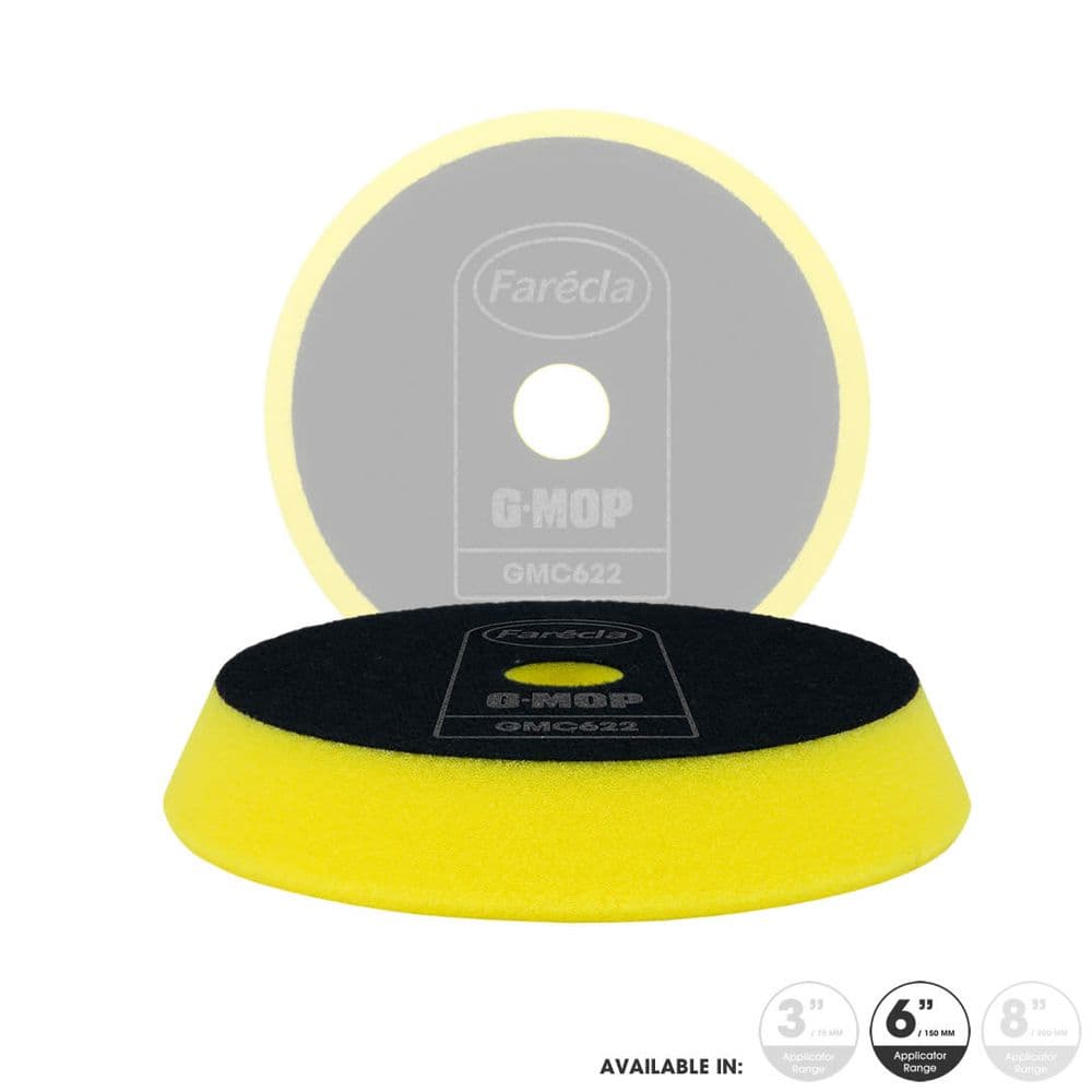 Farecla G Mop Angled Compounding Foam Yellow - 150 mm / 6" 2 pk