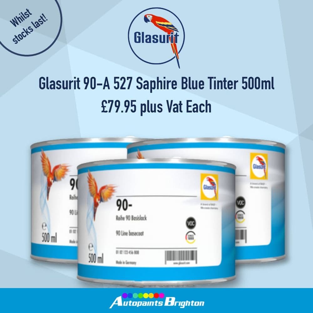 Glasurit 90-A 527 Saphire Blue Tinter 500ml