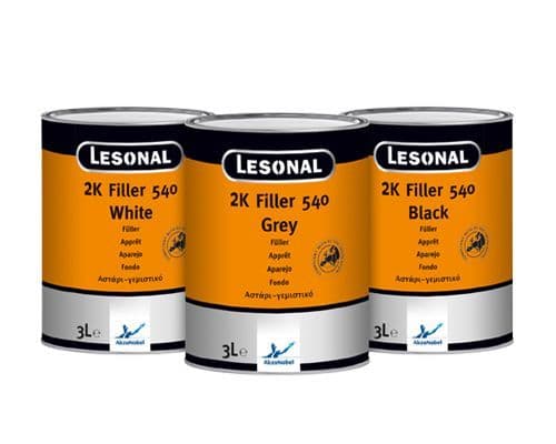 Lesonal 2K Filler Primer 540 3 Litre Various Colours