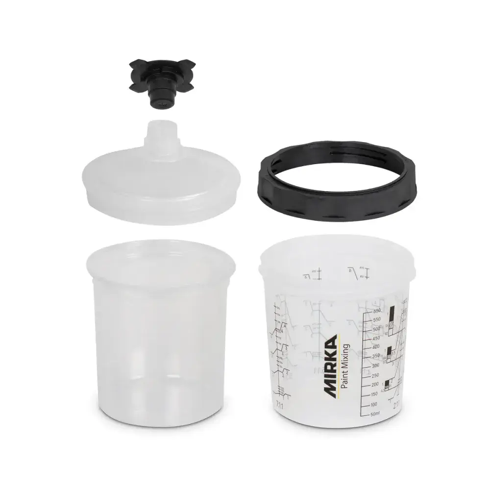 Mirka PPS Paint Cup System with 125 m filter lid various Sizes