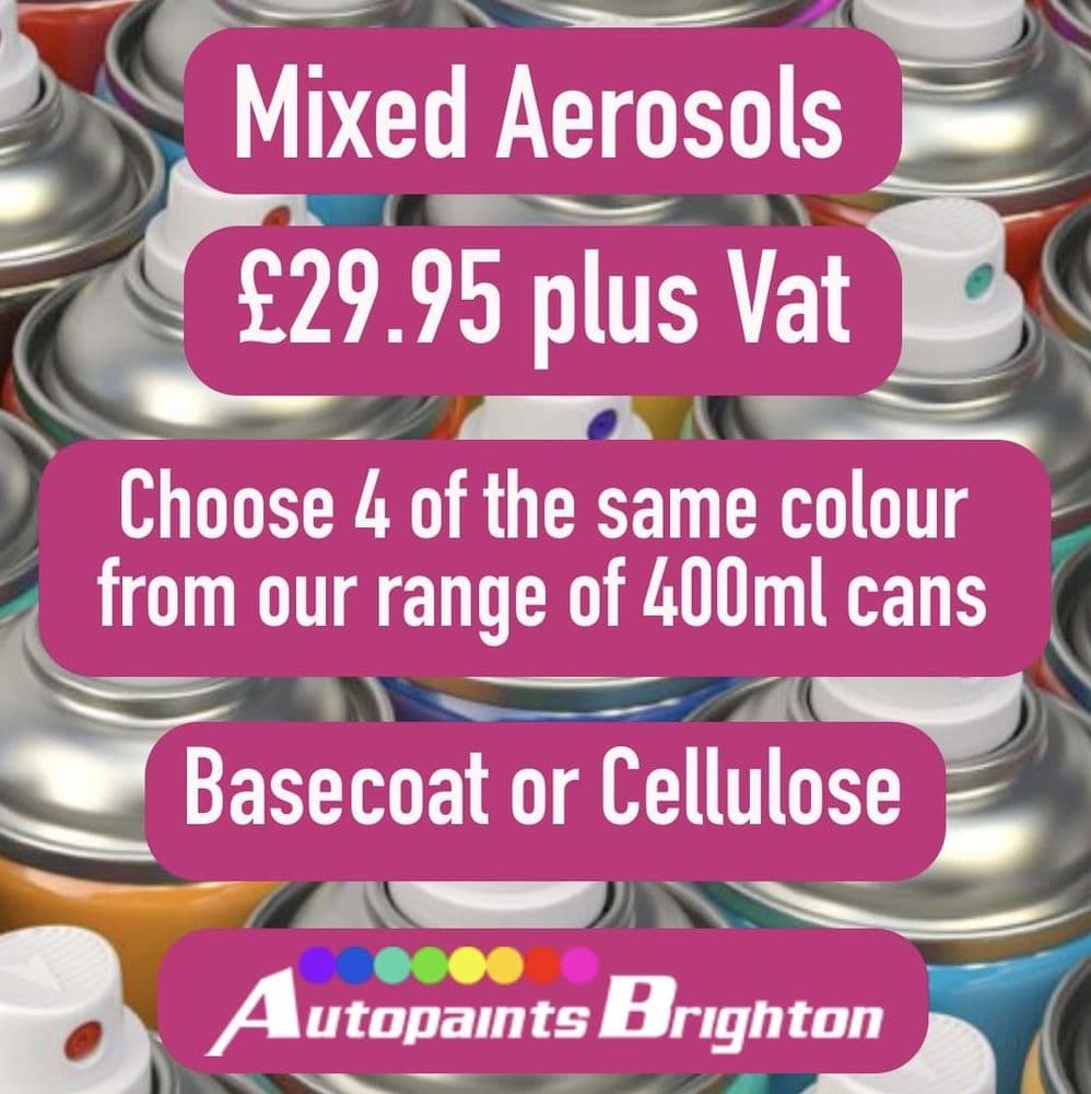 Mixed Aerosols 400ml 29 95 x 4 of same colour