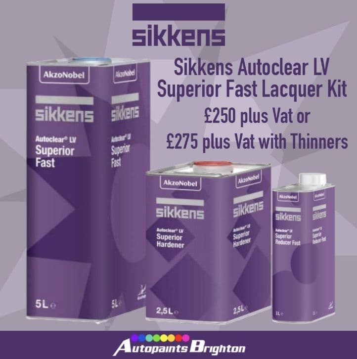 Sikkens Autoclear LV Superior Fast 5L + 2.5L Clearcoat Lacquer Kit