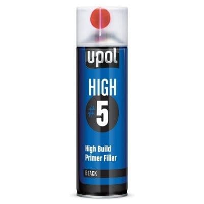 U-POL High Build Primer 450ml Aerosol High 5 Grey / White Upol