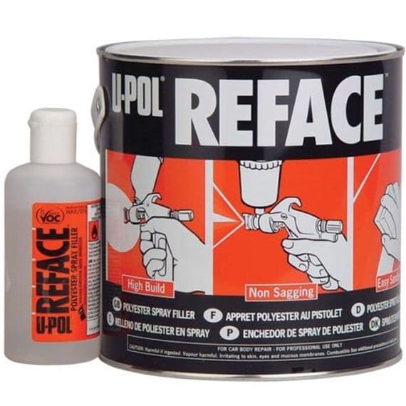 U-POL Reface 2K Sprayable Metal Primer 1L Hardener Upol