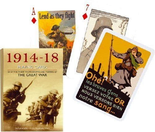 1914-1918 World War I set of 52 jokers playing cards gib
