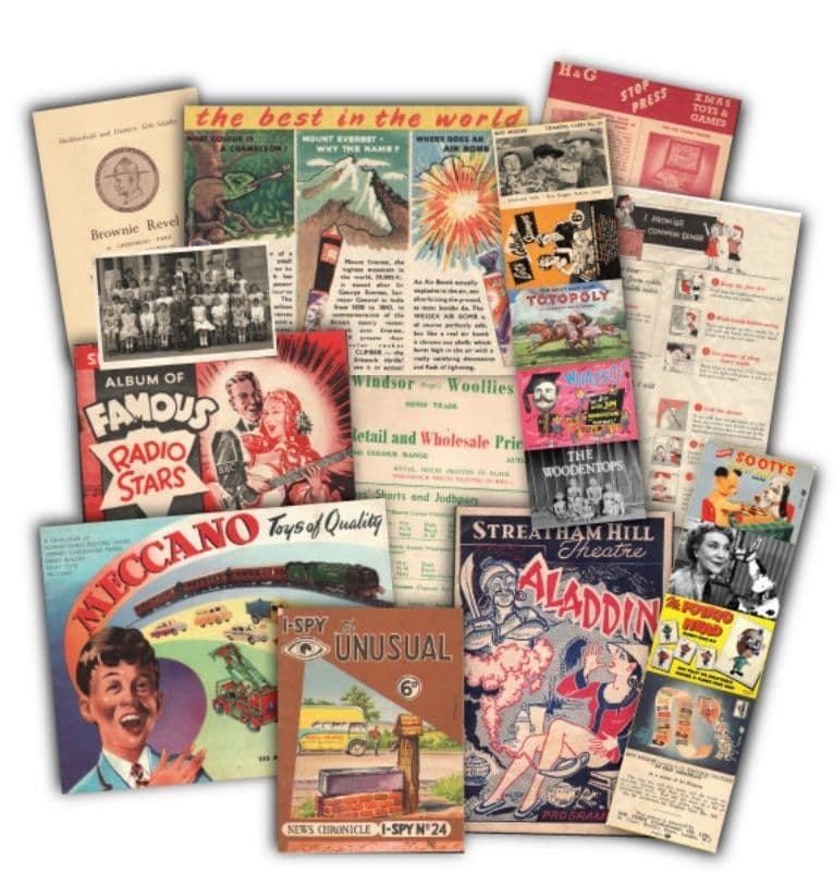1950s Childhood nostalgic memorabilia pack mp