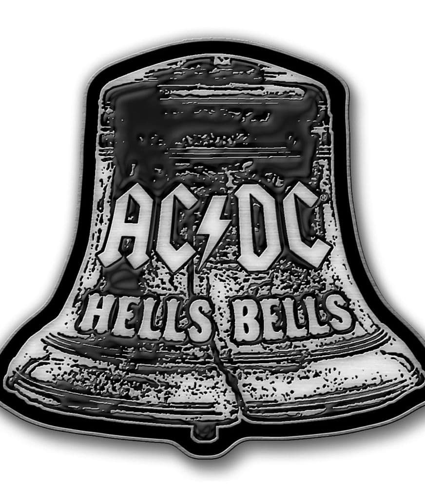 AC/DC Hells Bells shaped Metal Pin Badge rz