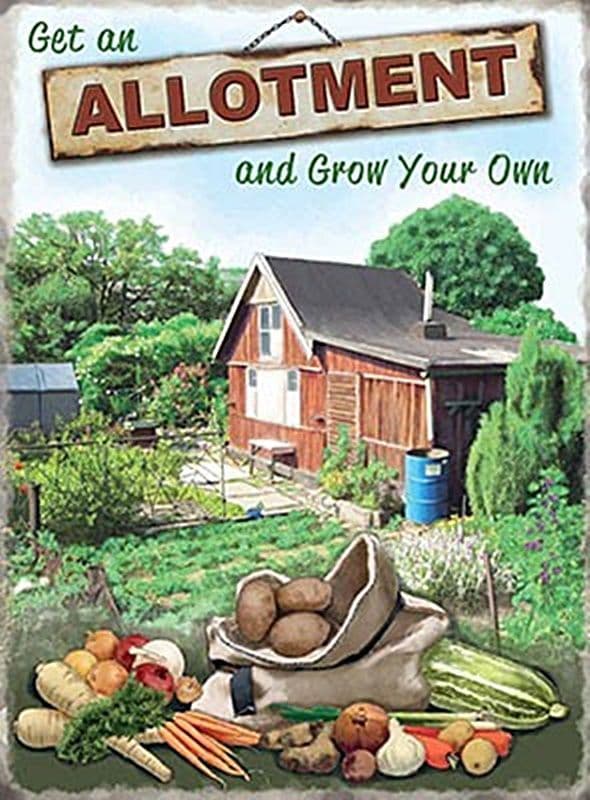 Allotment small steel sign 200mm x 150mm og