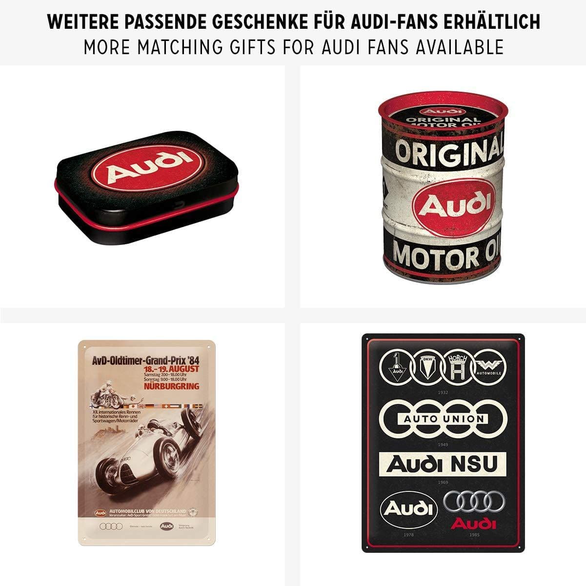 Audi Logo round metal keyring Licensed product na