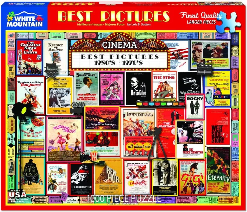 Best Pictures 1950s - 1970s 1000 piece jigsaw puzzle by White Mountain ...
