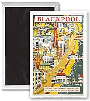 Blackpool Official Guide pt old rail ad fridge magnet se