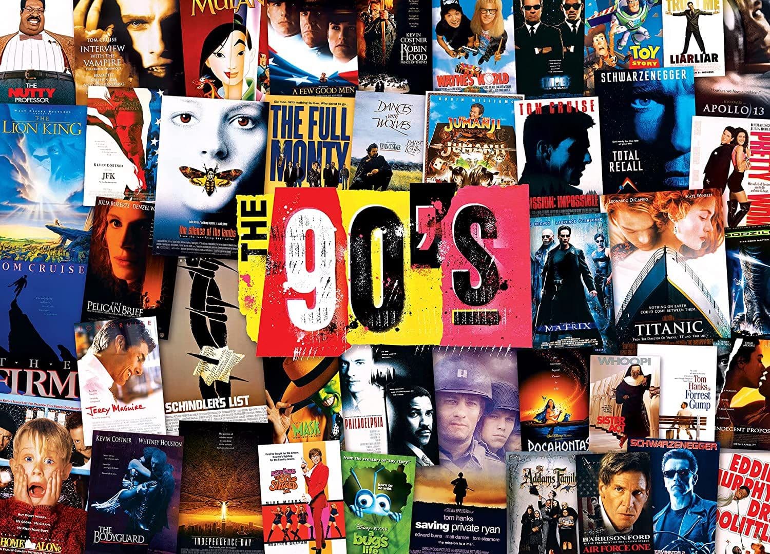 Blockbuster Movies - The 90s 1000 piece jigsaw puzzle 680mm x 490mm ...