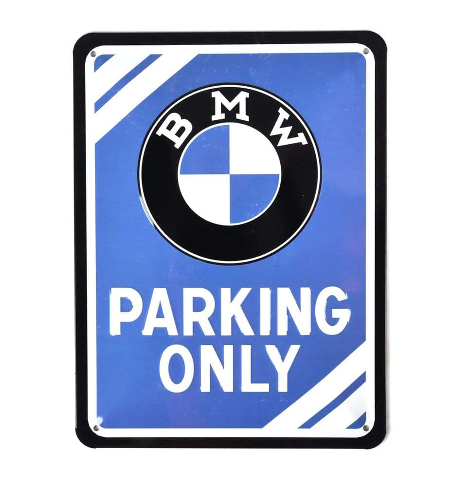 BMW Parking Only small metal sign 200mm x 150mm
