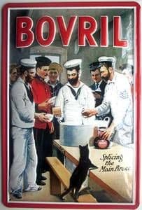 Bovril Sailors embossed steel sign 300mm x 200mm hi
