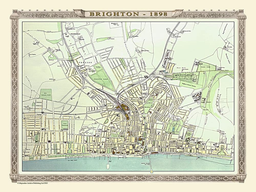 Brighton 1898 Map Royal Atlas Collection 1000 Piece Jigsaw 690mm x 480mm jg
