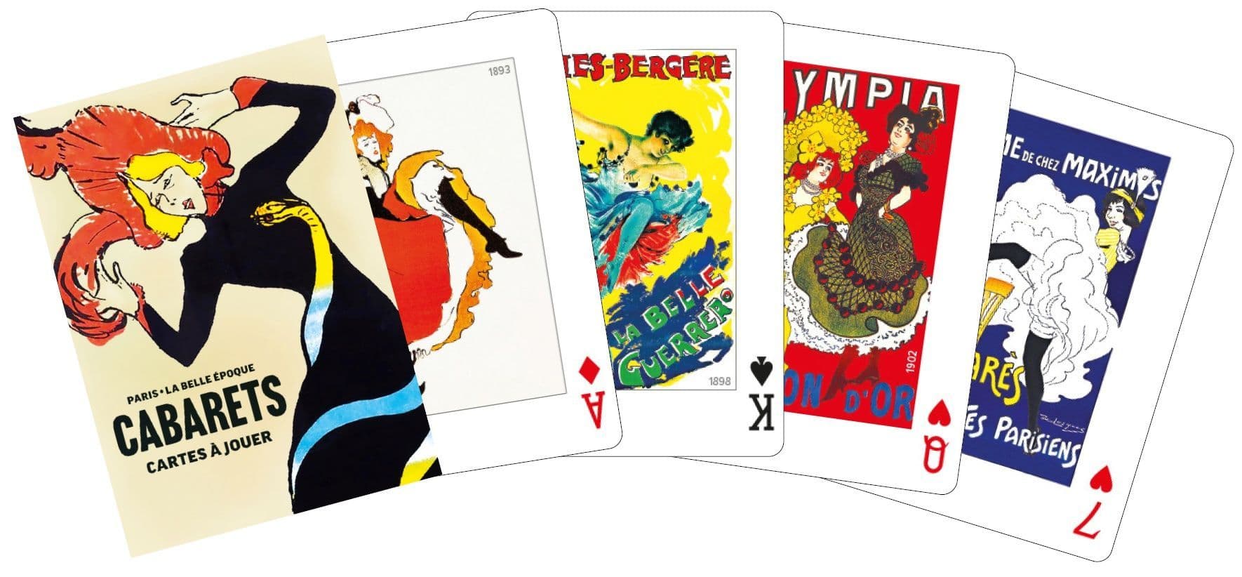 Caberets Poster Art set of 52 playing cards jokers gib