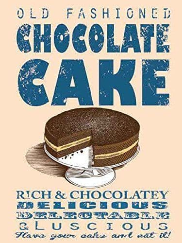 Chocolate Cake Large Metal Sign 400mm x 300mm og