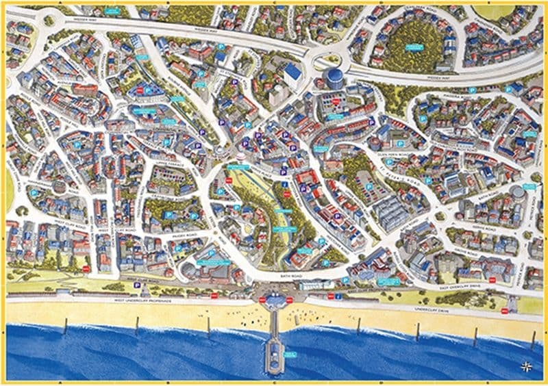 Cityscapes Street Map Of Bournemouth 400 Piece Jigsaw Puzzle 470mm x ...