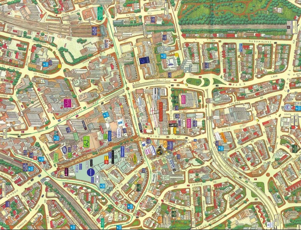Cityscapes Street Map Of Croydon 400 Piece Jigsaw Puzzle 470mm x 320mm hpy