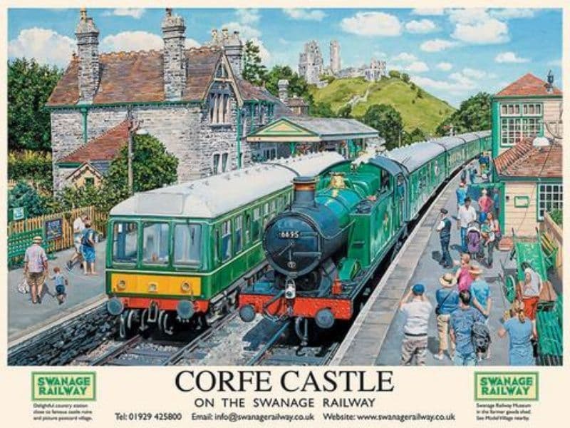 Corfe Castle Swanage Railway- Large Metal Sign 400mm x 300mm