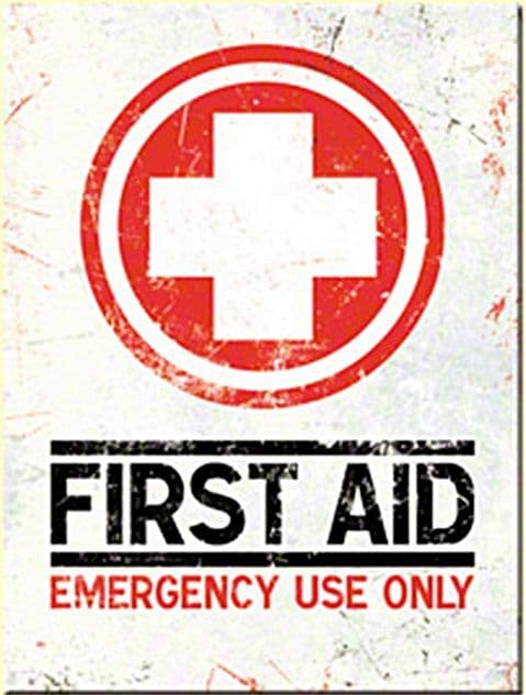 First Aid steel fridge magnet na