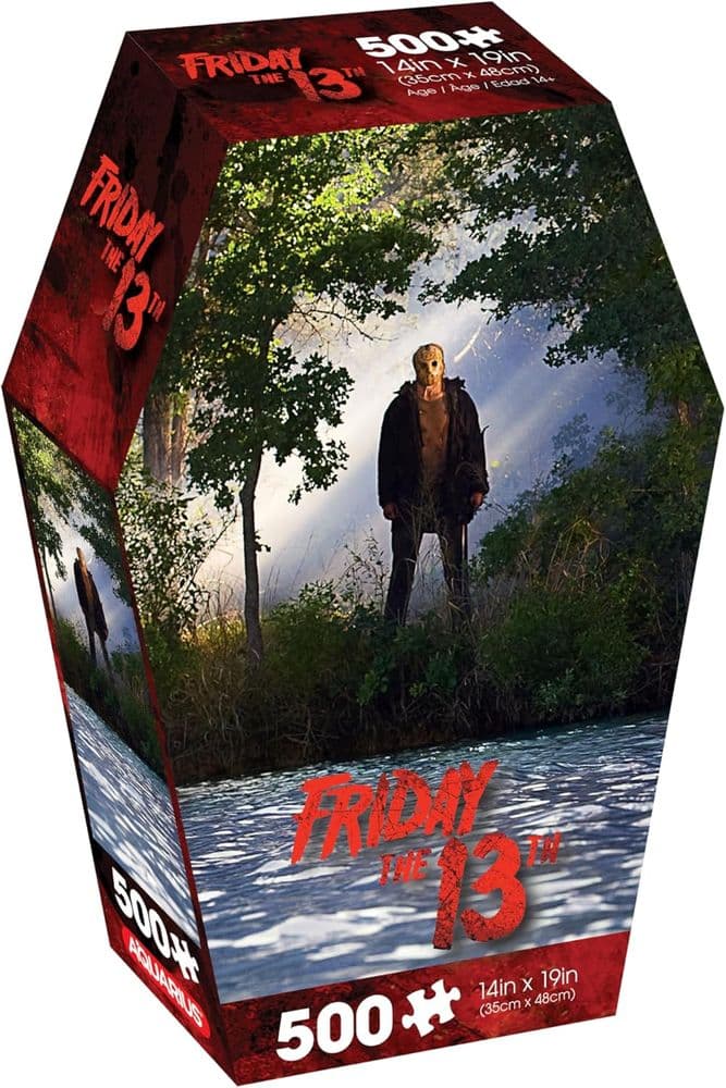Friday 13th 500 piece jigsaw puzzle in coffin shaped box 350mm x 480mm