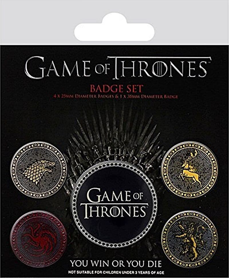 Game of Thrones Houses 5 Pin Badges in Pack py