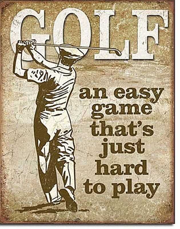 Golf An Easy Game Large Metal Sign 400mm x 300mm de