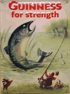 Guinness Fish large embossed steel sign