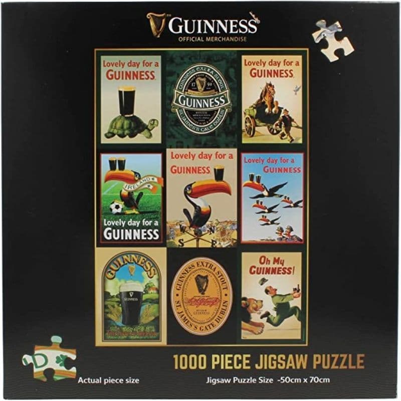 Guinness Nine Adverts Collage 1000 piece jigsaw puzzle 700mm x 500mm sg