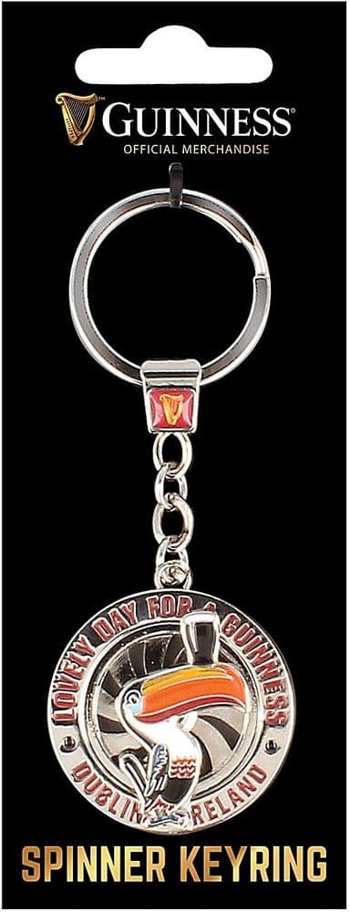 Guinness Toucan Metal Spinner Keyring sg