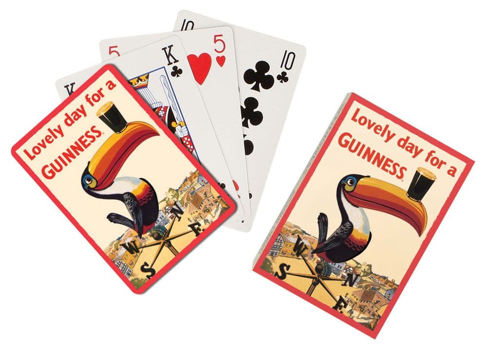 Guinness Toucan on Weathervane set of 52 playing cards jokers