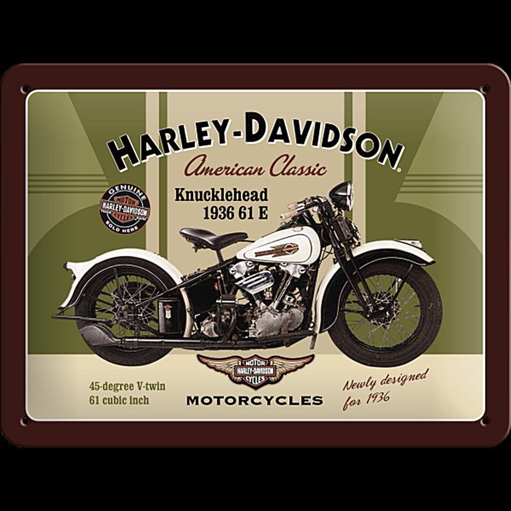 Harley Davidson Knucklehead metal sign na 2015