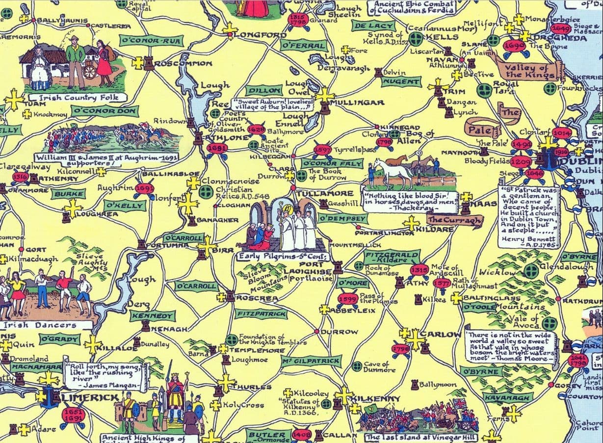 Historical Map Of Ireland 1000 Piece Jigsaw Puzzle 690mm x 480mm jg