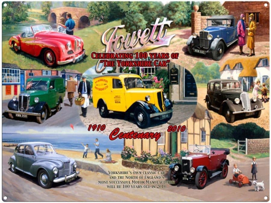 Jowett Centenary small steel sign 200mm x 150mm