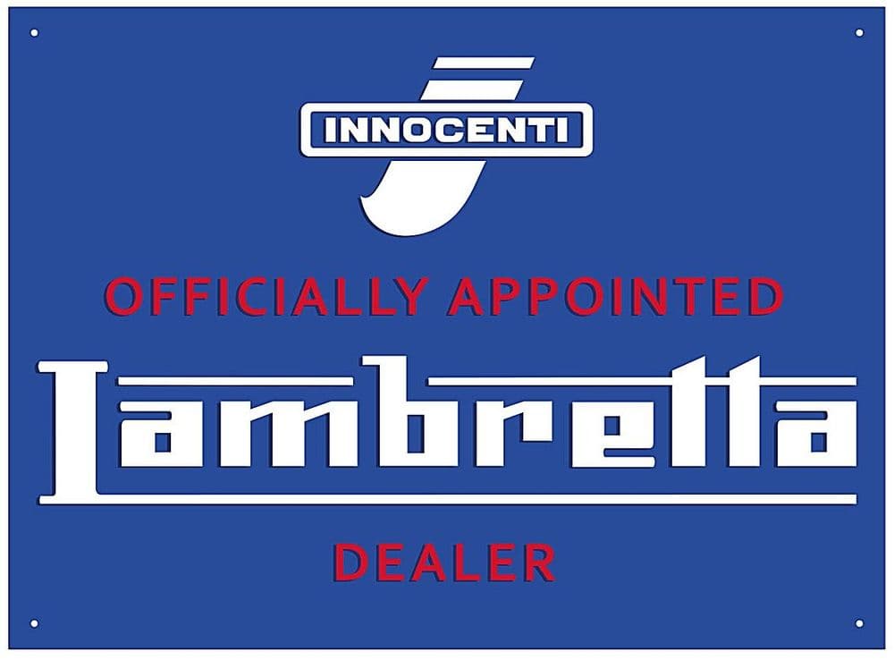 Lambretta Dealer Steel Sign rh