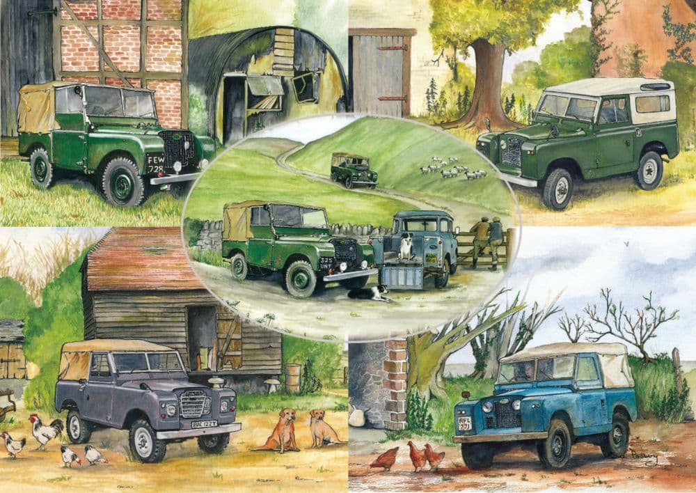 Land Rover Multi Image 1000 piece jigsaw puzzle 690mm x 480mm jg
