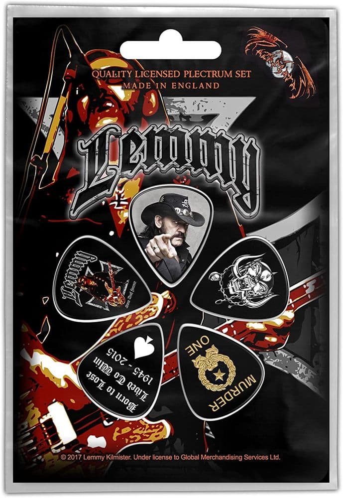 Lemmy Motorhead 5 x GuitarPlectrum Pack rz