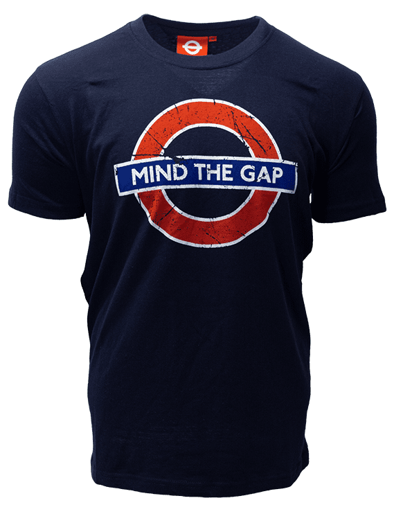 London Underground Official Mind The Gap T-Shirt MEDIUM GWC