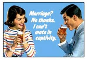 Marriage No thanks fridge magnet