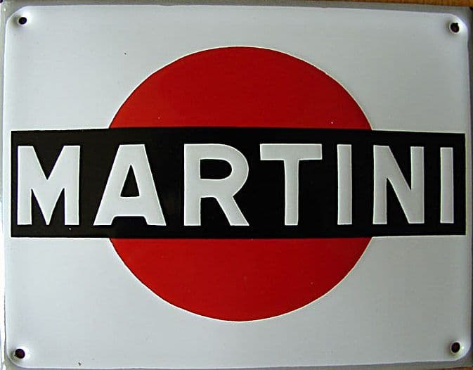 Martini Logo Vitreous Enamel Steel Badge jj 1410 1