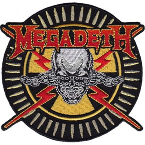 Megadeth Skull and Bullets embroidered sew-on cloth patch ro