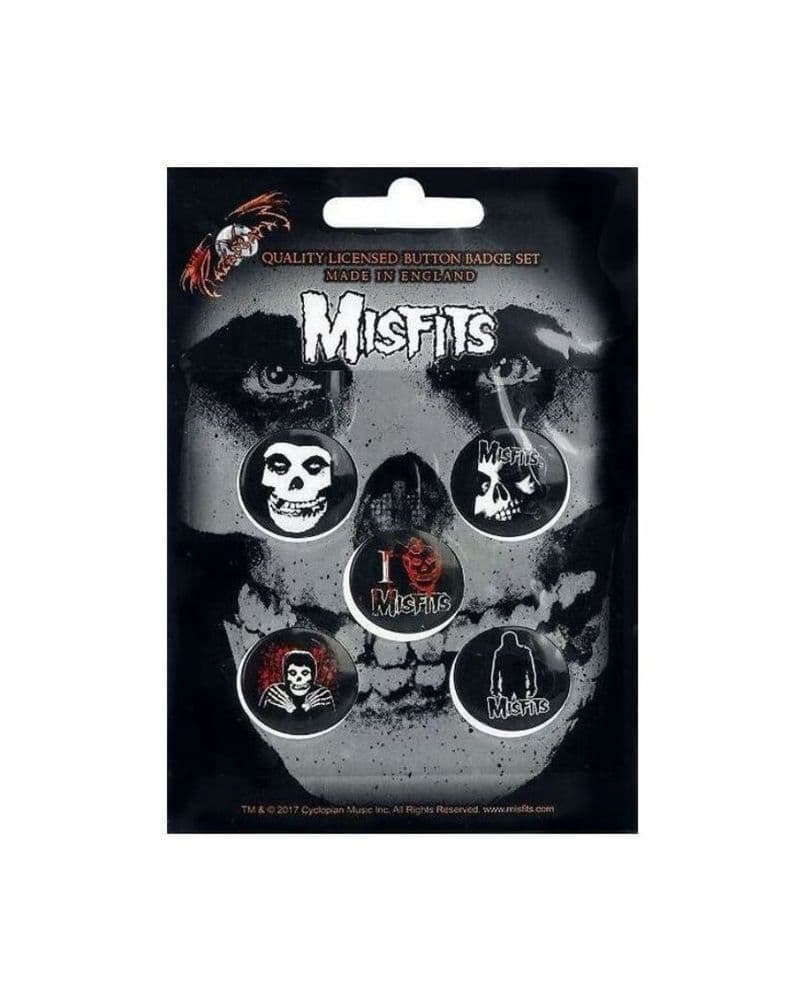Misfits Icons / Logo pack of 5 round button badges rz