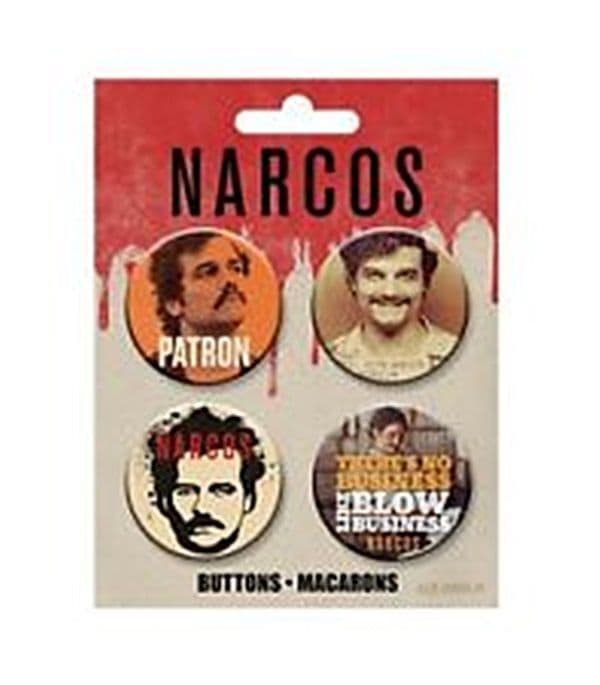Narcos Set of 4 Pin Badges nm