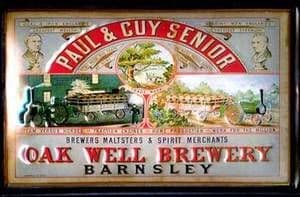 Oakwell Brewery Barnsley embossed metal wall sign