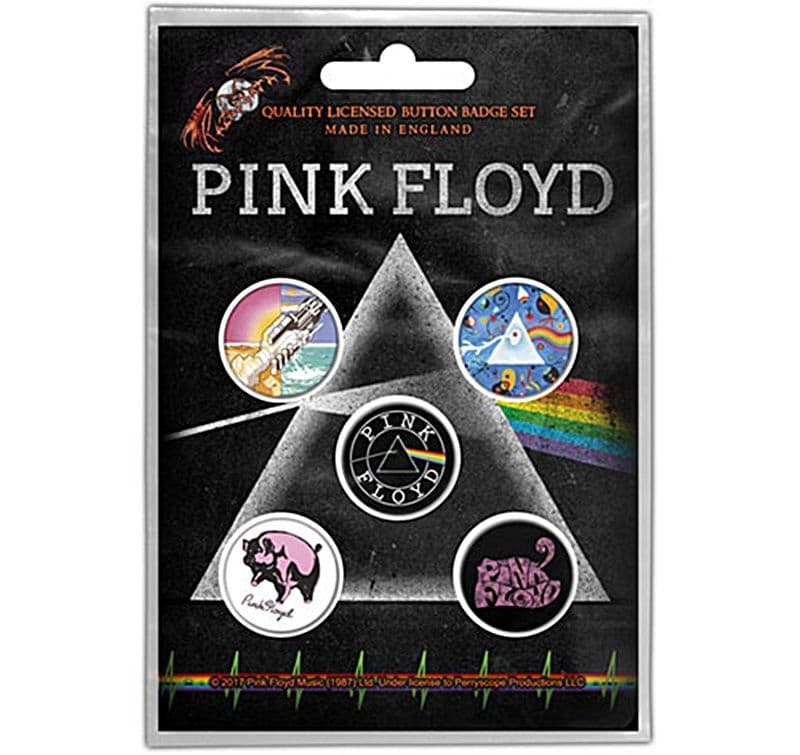 Pink Floyd 5 round Pin Badges in Pack ro
